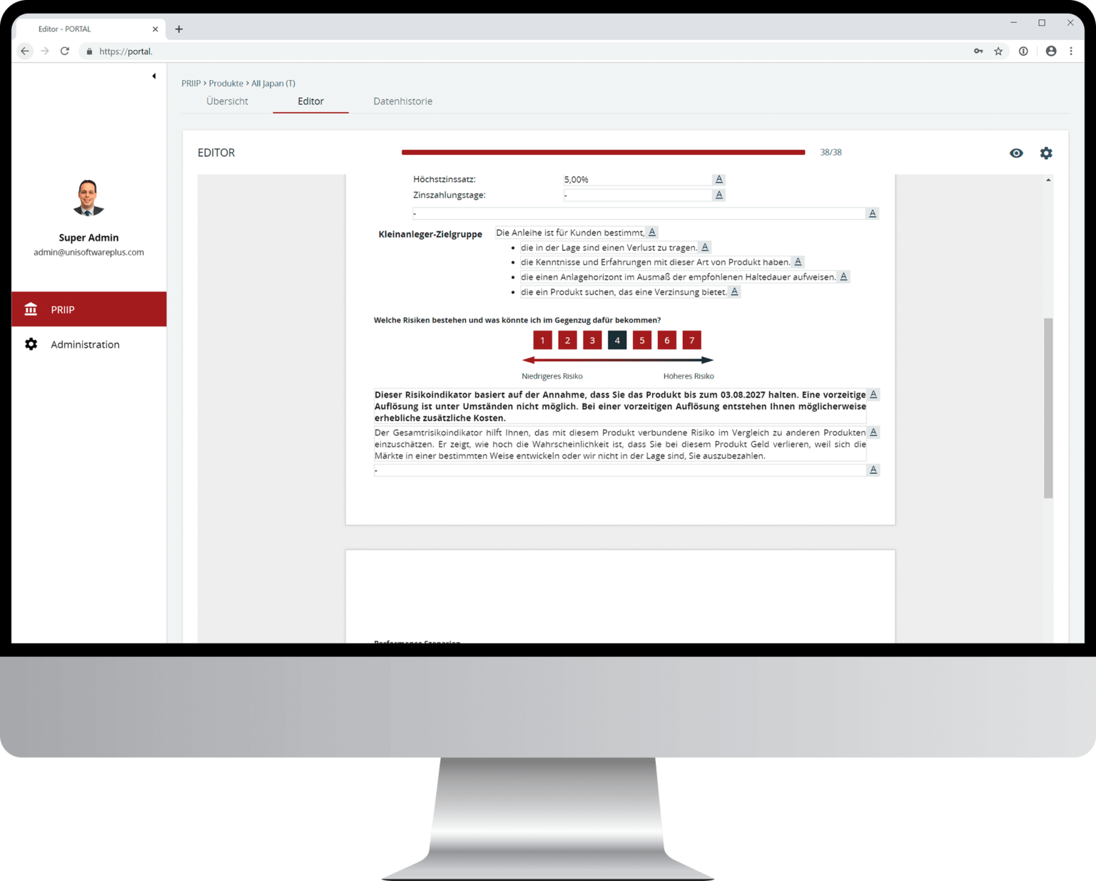 UnRiskOmega – PRIIP KID Generator